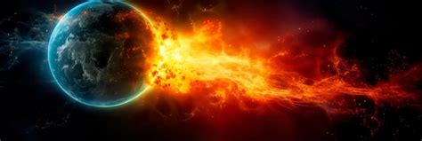 Premium Photo The Sun Covers The Earth With A Magnetic Storm