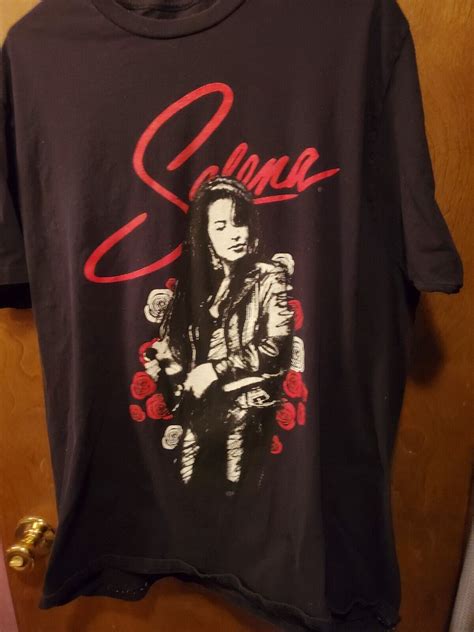 Selena Quintanilla Shirt XL Black Roses Tejano Concer Gem