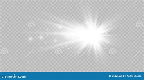 用白色火花和金星照射特殊的光白色发光的辉光效果 星光 向量例证 插画 包括有 例证 金黄 258255358