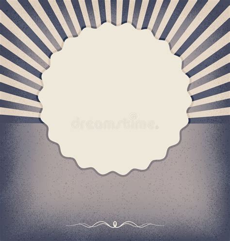 Plantilla Del Diseño Del Vintage Con La Etiqueta Ilustración Del Vector