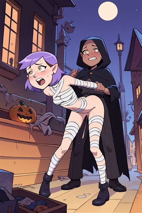 Rule 34 1girls Ai Generated Amity Blight Bandages Female Halloween