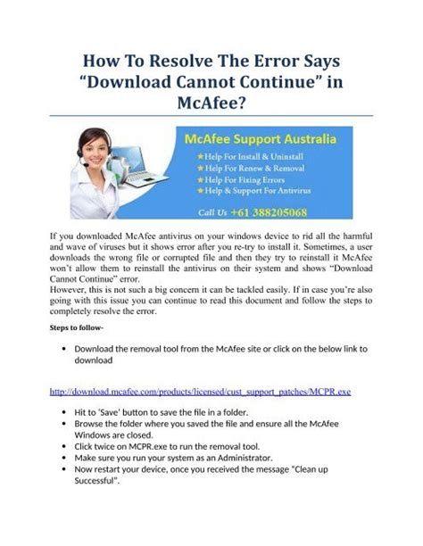 How To Resolve The Error Says “download Cannot Continue” In Mcafee