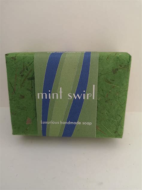 Natural Soap Co Mint Swirl Bar 100g Norfolk Hampers