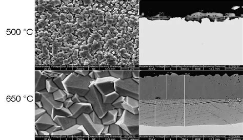 Surface Morphology Left And Cross Section Of The Oxide Layer On