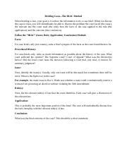 The Irac Methoddocx Briefing Cases The Irac Method When Briefing A