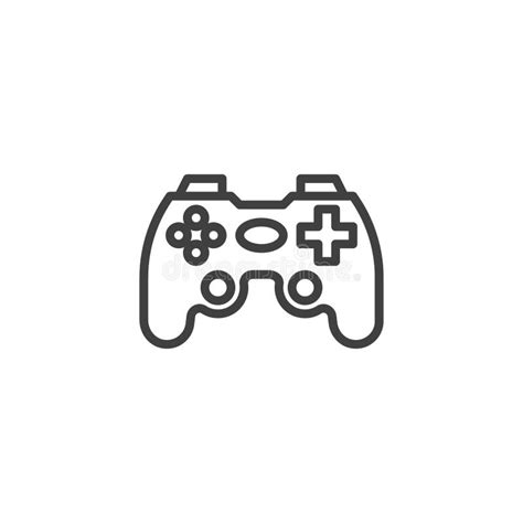 Gamepad Line Icon Stock Vector Illustration Of Simple 281529116