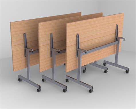 Economy Rectangular Mobile Tilt Top Flip Folding Table Economy Range On