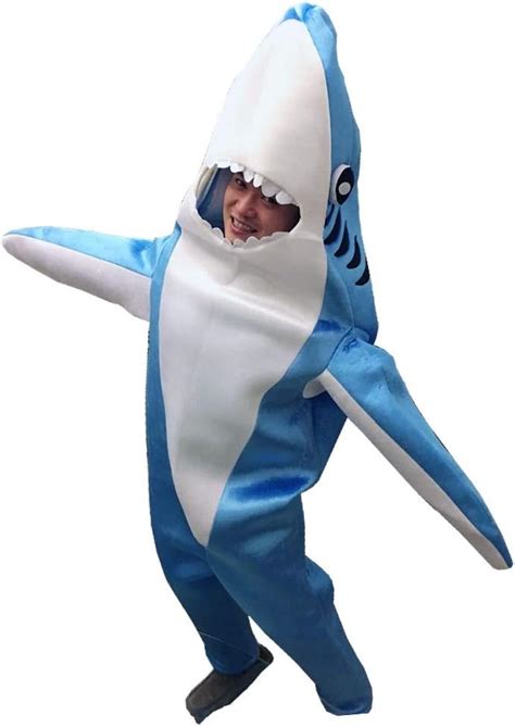 Luxfan Fleece Adult Shark Costume Onesize Halloween Costume