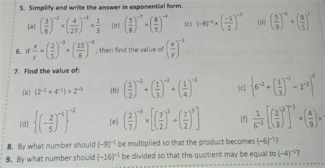 Simplify And Write The Answer In Exponential Form Filo