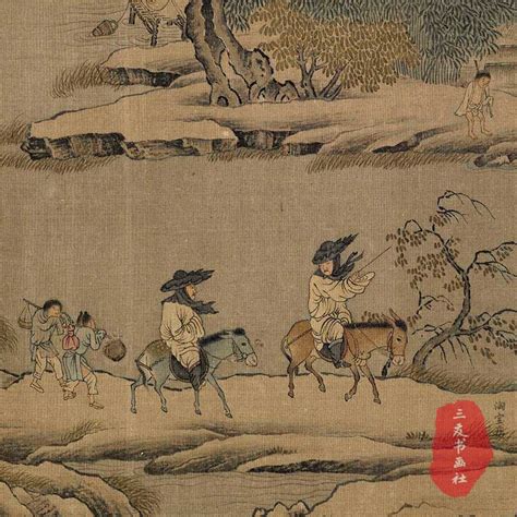仿古國畫長卷畫芯宋代佚名雪漁圖卷古畫真跡復制藝術微噴臨摹欣賞 蝦皮購物