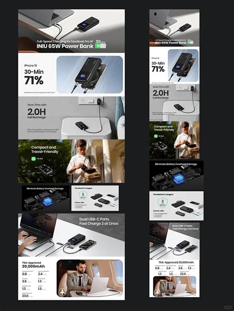 亚马逊listing的主副图 A设计产品渲染一款转化率很好的新品充电宝设计， 爆款亚马逊电商的图片设计是成功吸引消费者和促使购买的关键之一