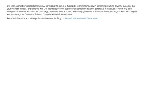 Overview Generative Ai In The Enterprise With Amd Accelerators Dell Technologies Info Hub