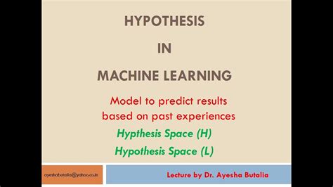 what is hypothesis in machine learning youtube