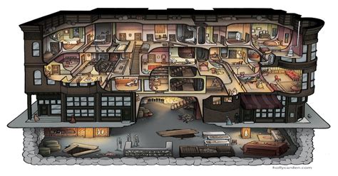 H H Holmes Murder Castle Pen And Ink W Digital Color 18x 20 Art