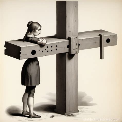 Young Woman In Pillory Stable Diffusion En Línea