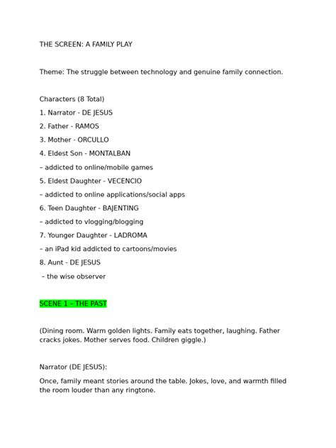 The Screen Script Pdf