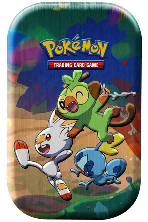Mini Tin Fra Celebrations Med Scorbunny Sobble Og Grookey Pocket Monster