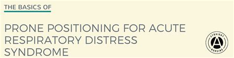 The Basics Of Prone Positioning For Ards Straight A Nursing