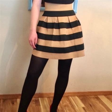 Neslay Skirts Host Pick Neslay Designer Striped Skater Skirt Poshmark