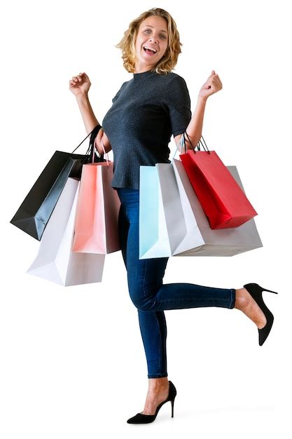 Premium Psd Woman Enjoy Shopping