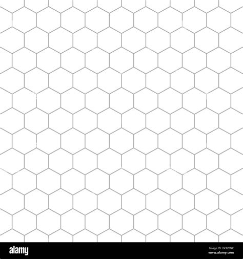 Hexagonal Seamless Pattern With Editable Strokes Stock Vector Image And Art Alamy