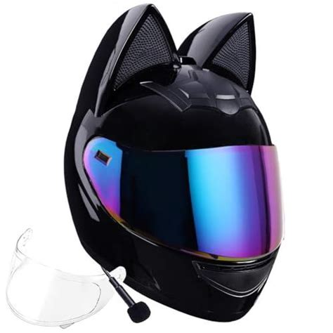 Generic Personalized Cat Ear Bluetooth Motorcycle Helmet Dot Fmvss 218