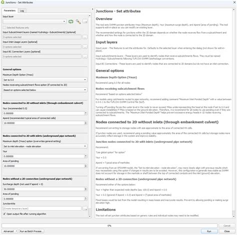 Qgis Swmm Junctions Set Attributes Tuflow