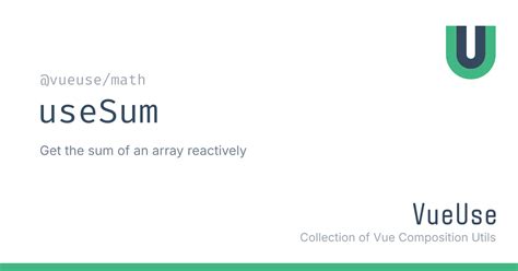 Usesum Vueuse 中文网