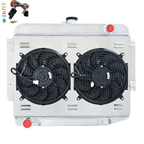 4 Row Radiator Shroud Fan For 1966 69 Dodge Charger 500 7 2l V8 Big