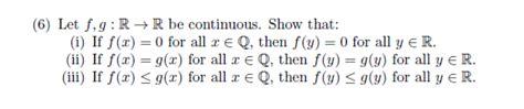 Solved Let F G R Rightarrow R Be Continuous Show That