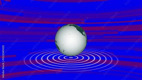 International News Background Animation 3d Rotated Earth Technology