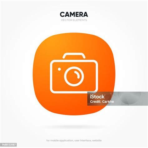 라인 플랫 카메라 아이콘 기호입니다 사진 기호입니다 사진 아이콘입니다 캠 사인 모바일 앱 웹사이트 Ui Ux를 위한 사진 기호 찍기 가정용 캠코더에 대한 스톡 벡터 아트 및