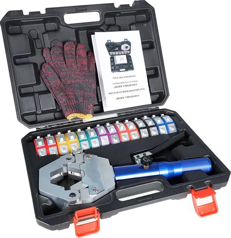 Tinvhy Hydraulic A C Hose Crimper Tool With 7 Die Set Hydra Crimp