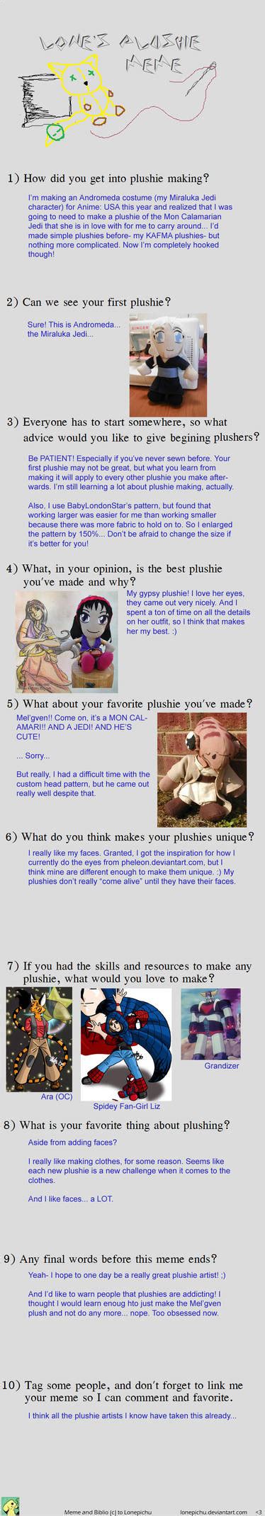 Plushie Meme By Lizstaley On Deviantart