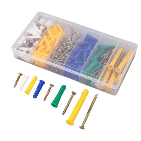 Vis Autotaraudeuse Hurrise Lot De 232 Acier Au Carbone Chevilles En Plastique Tête