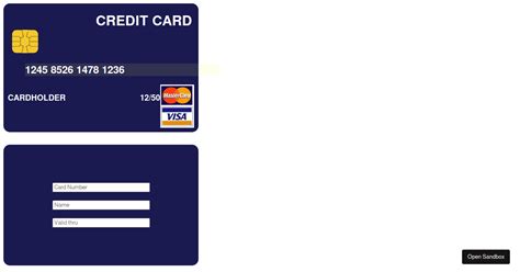 React Js Simple Dynamic Credit Card Codesandbox