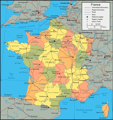 Cartina Muta Della Francia Politica