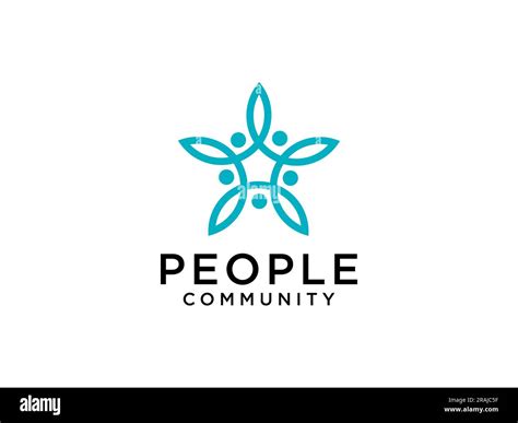 Abstract People Symbol Togetherness And Community Concept Design Creative Hub Social