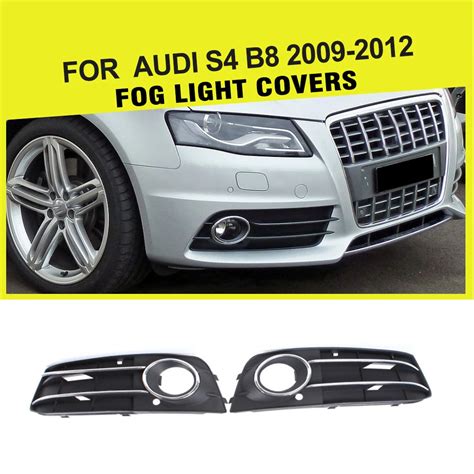 Abs Front Fog Lamp Mask Car Fog Light Covers Grill For Audi A4 B8 Sline