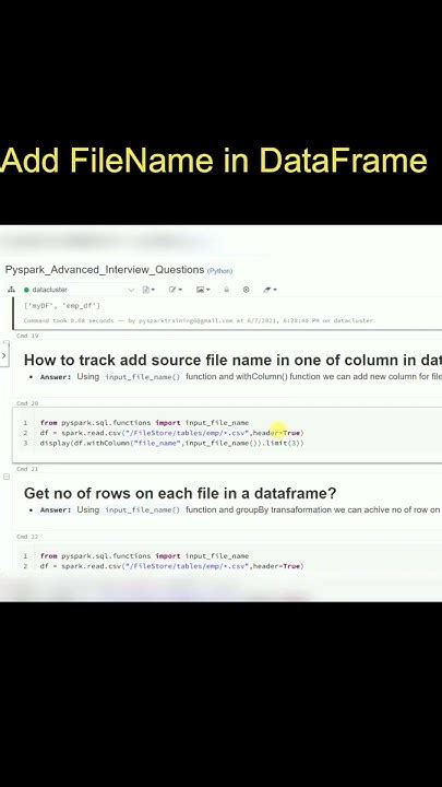 How To Add A File Name In Dataframe Pyspark Lakehouse Databricks