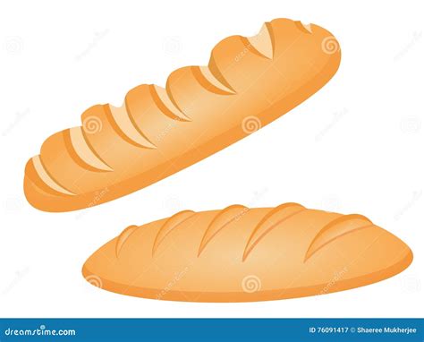 Ejemplo Del Vector Del Pan Francés Ilustración Del Vector Ilustración