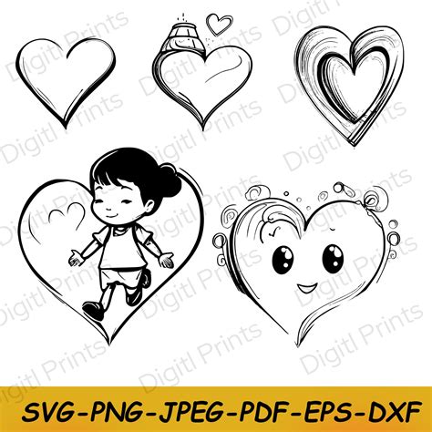 Heart Svg Bundle Heart Svgs Heart Svg Design Heart Svg Etsy