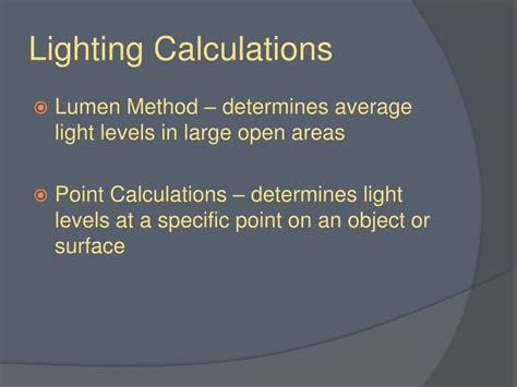 Lighting Calculations Lumen Method At Antonio King Blog