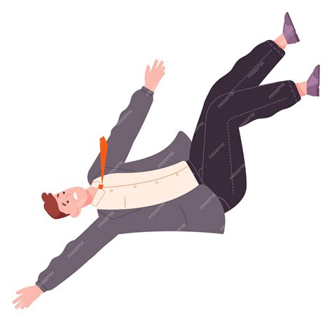 Premium Vector Failing Businessman Stressed Office Worker In Drop Fall
