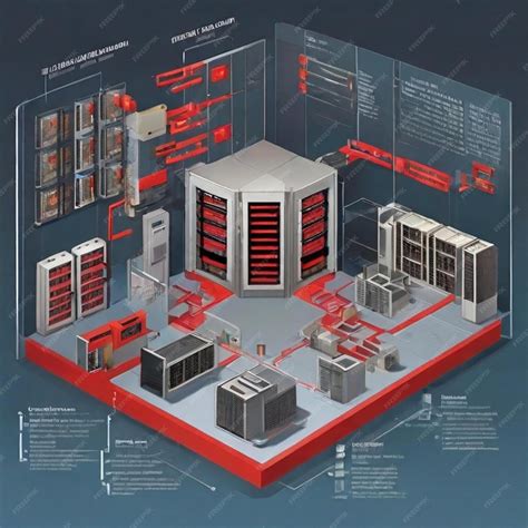 Data Center Infrastructure Diagram Premium Ai Generated Image