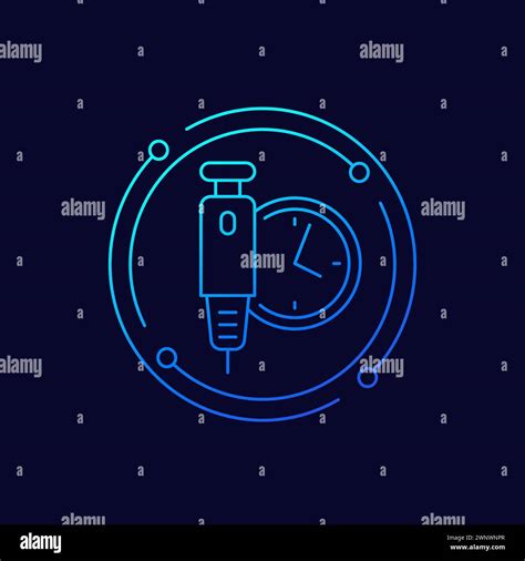 Insulin Injection Time Icon Linear Design Stock Vector Image And Art Alamy