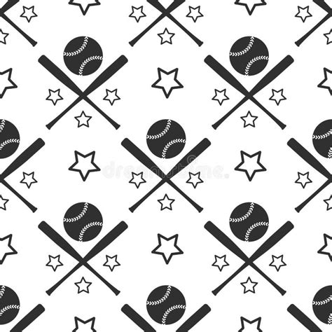 Sport Seamless Pattern Baseball Stock Vector Illustration Of Abstract