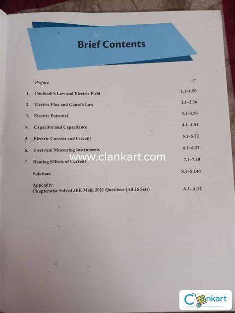 Buy Cengage Phyiscs Electrostatics And Current Electricity Book In Excellent Condition At