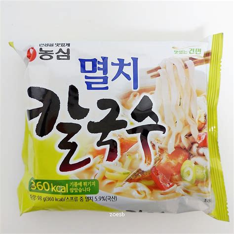 농심 멸치 칼국수 영양성분and원재료명
