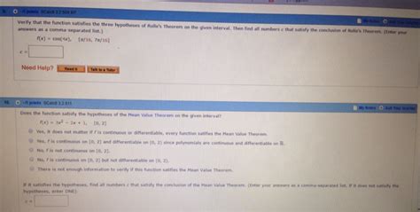 Solved Verify That The Function Satisfies The Three Chegg Com